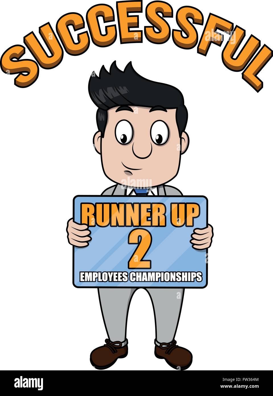 Business man runner up position Stock Vector Image & Art - Alamy