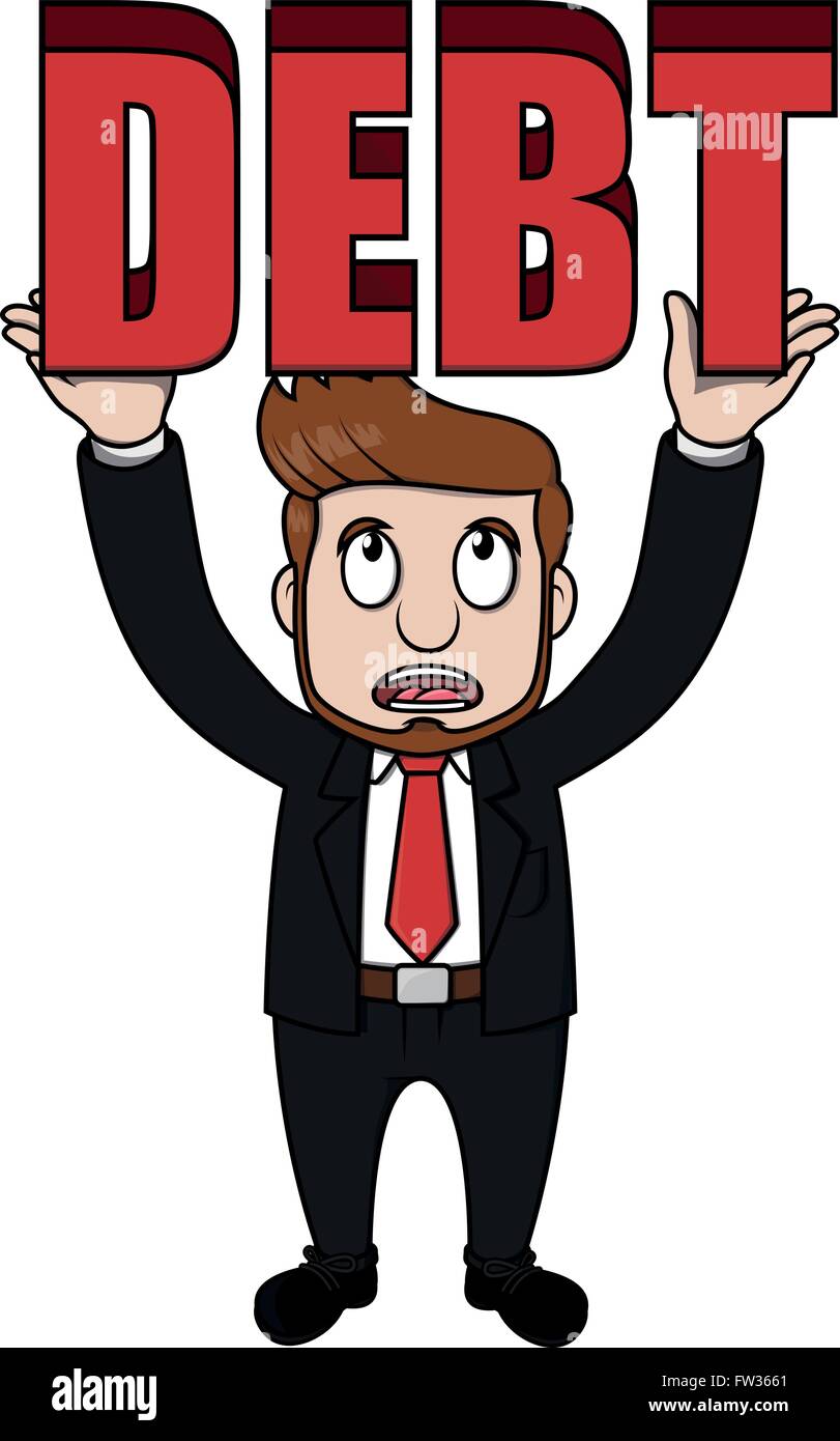 Business man debt Stock Vector Image & Art - Alamy