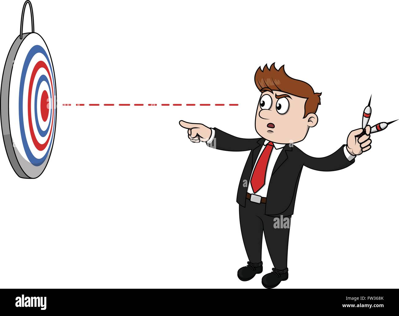 Business man aiming the target Stock Vector Image & Art - Alamy