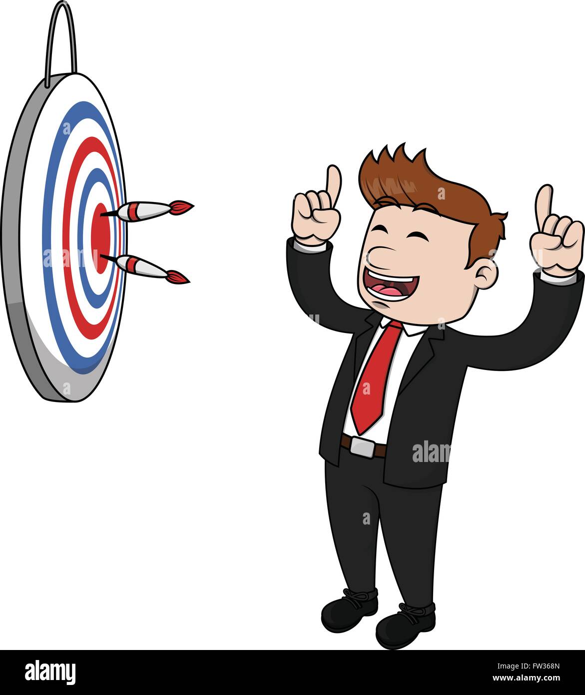 Business man on target Stock Vector Image & Art - Alamy