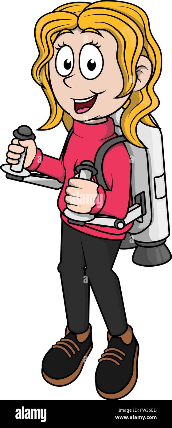 Girl playing jetpack Stock Vector Image & Art - Alamy