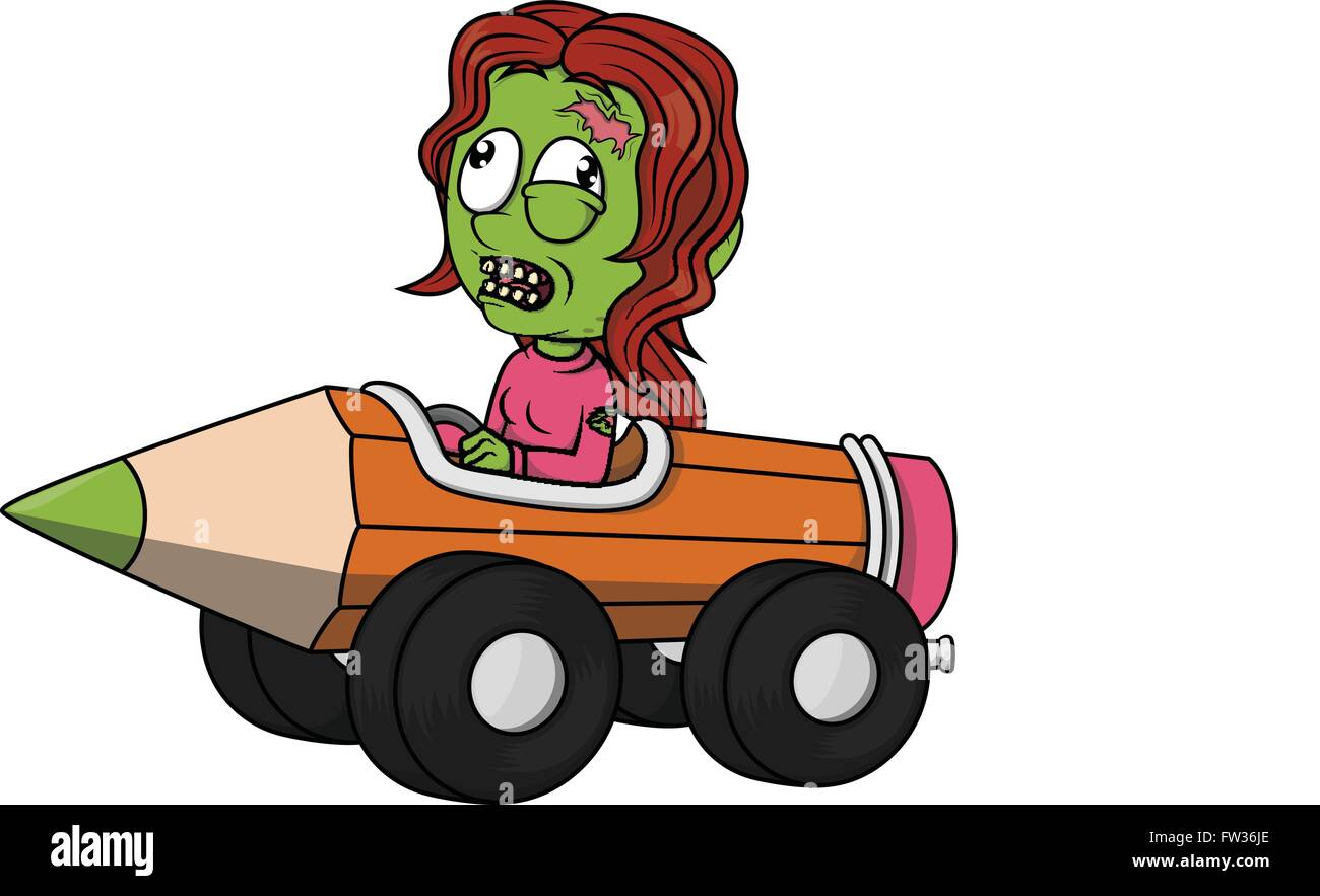 Cartoon race car driver girl hi-res stock photography and images - Alamy
