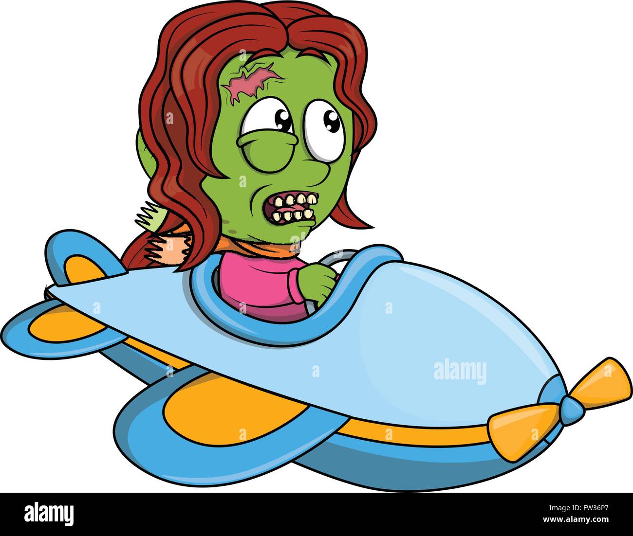 Kid playing toy plane Stock Vector Images - Alamy