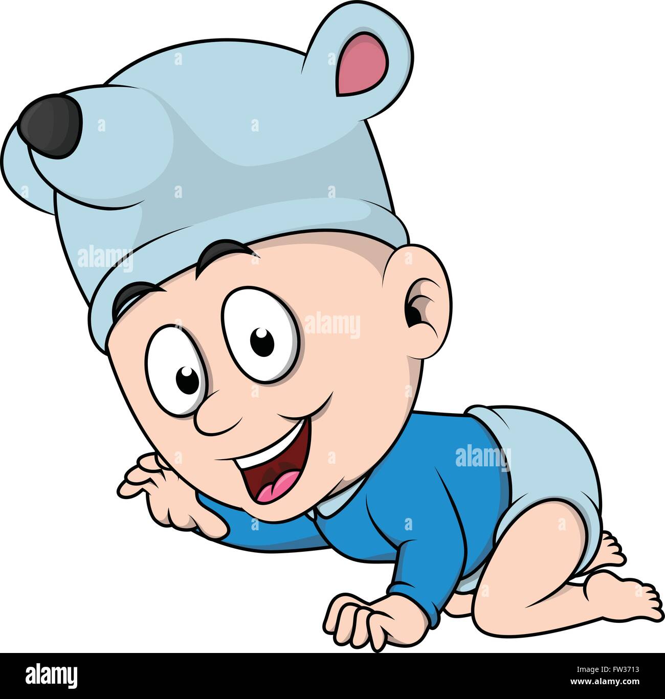 Baby boy using funny custom Stock Vector Image & Art - Alamy
