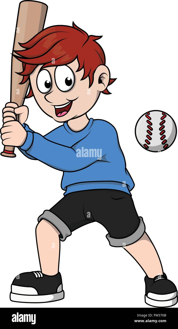 Boy baseball player Stock Vector Image & Art - Alamy