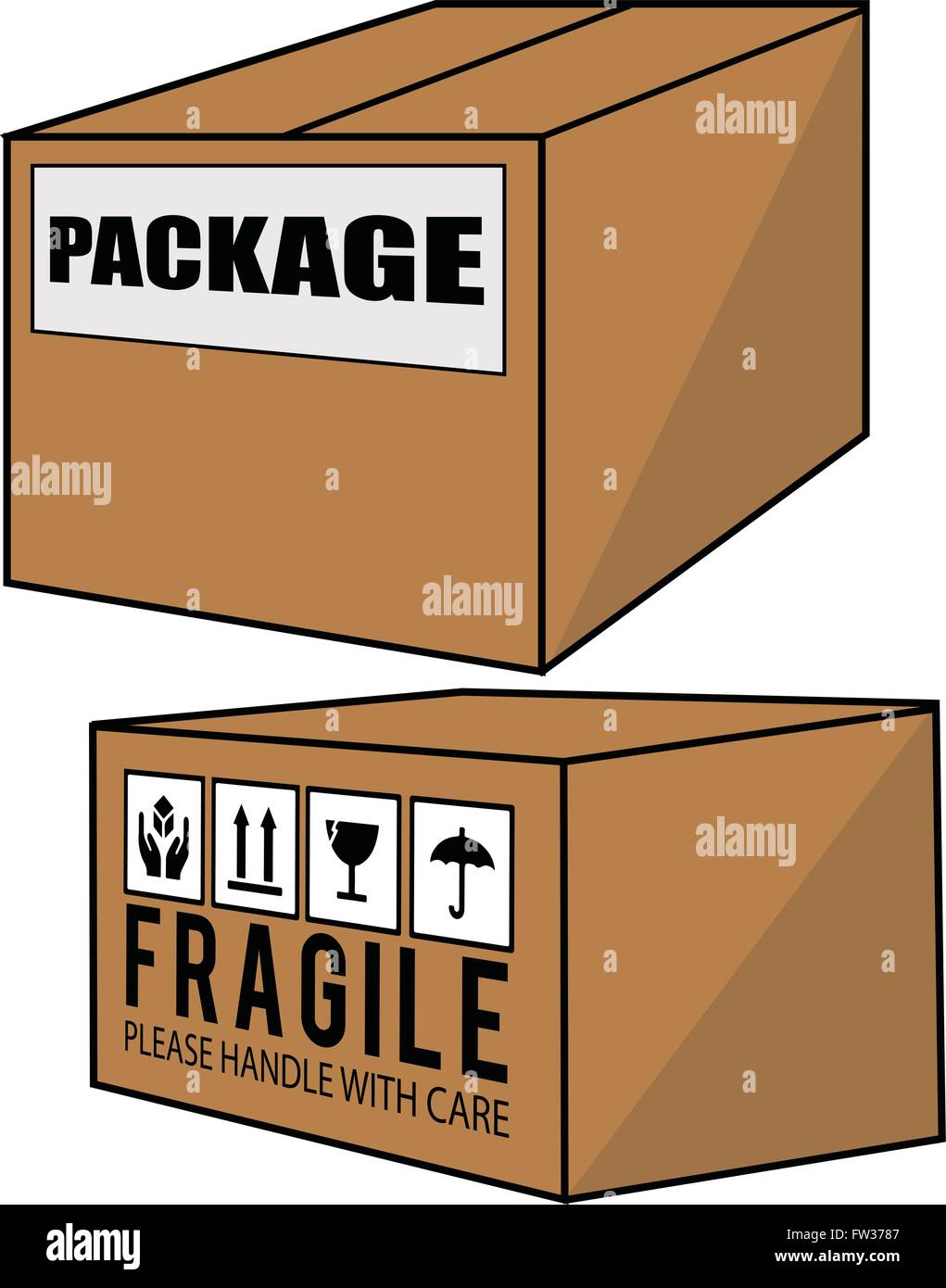 Package cartoon illustration Stock Vector Image & Art - Alamy