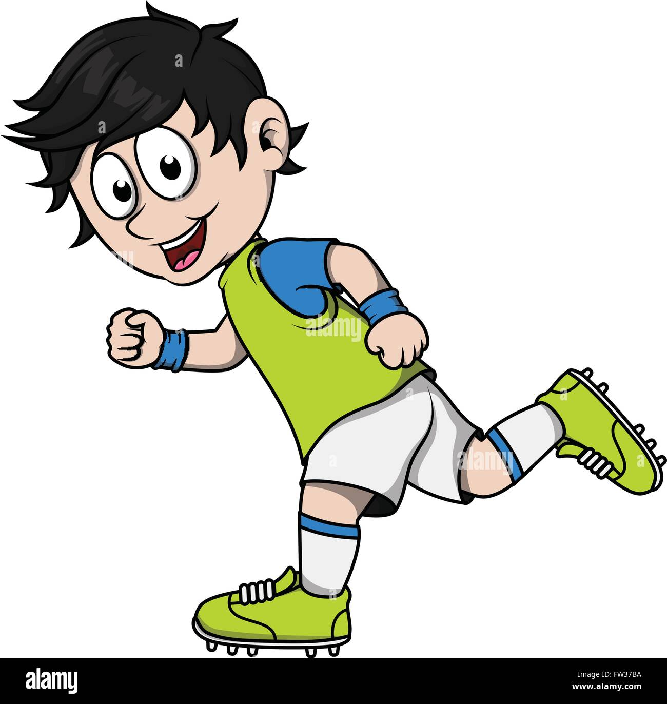 Boy football training Stock Vector Image & Art - Alamy
