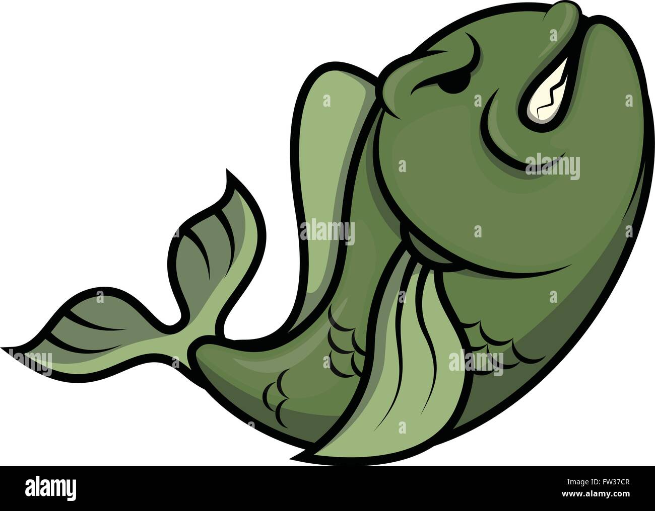 Angry fish cartoon Stock Vector Images - Alamy