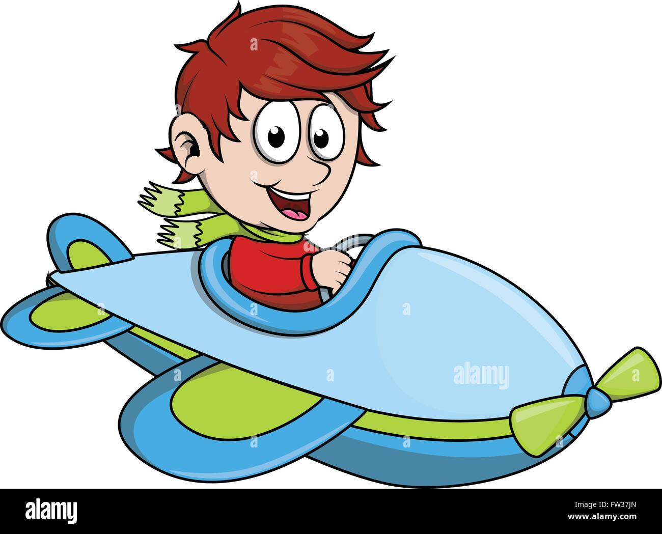 boy driving plane Stock Vector Image & Art - Alamy
