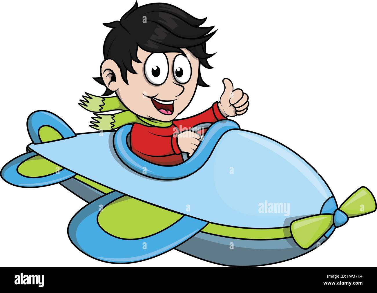 boy driving plane Stock Vector Image & Art - Alamy
