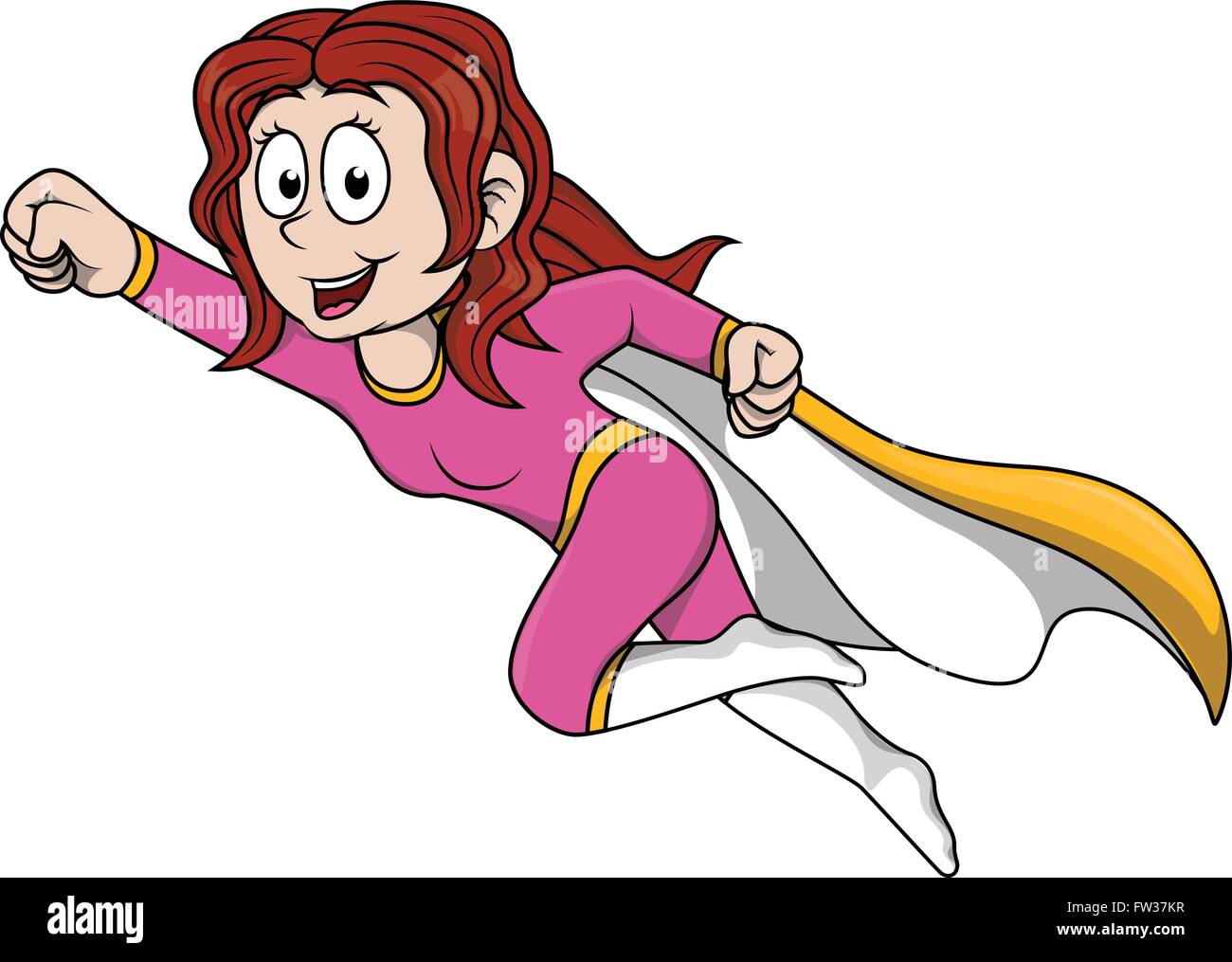 Girl pink super hero Stock Vector Image & Art - Alamy