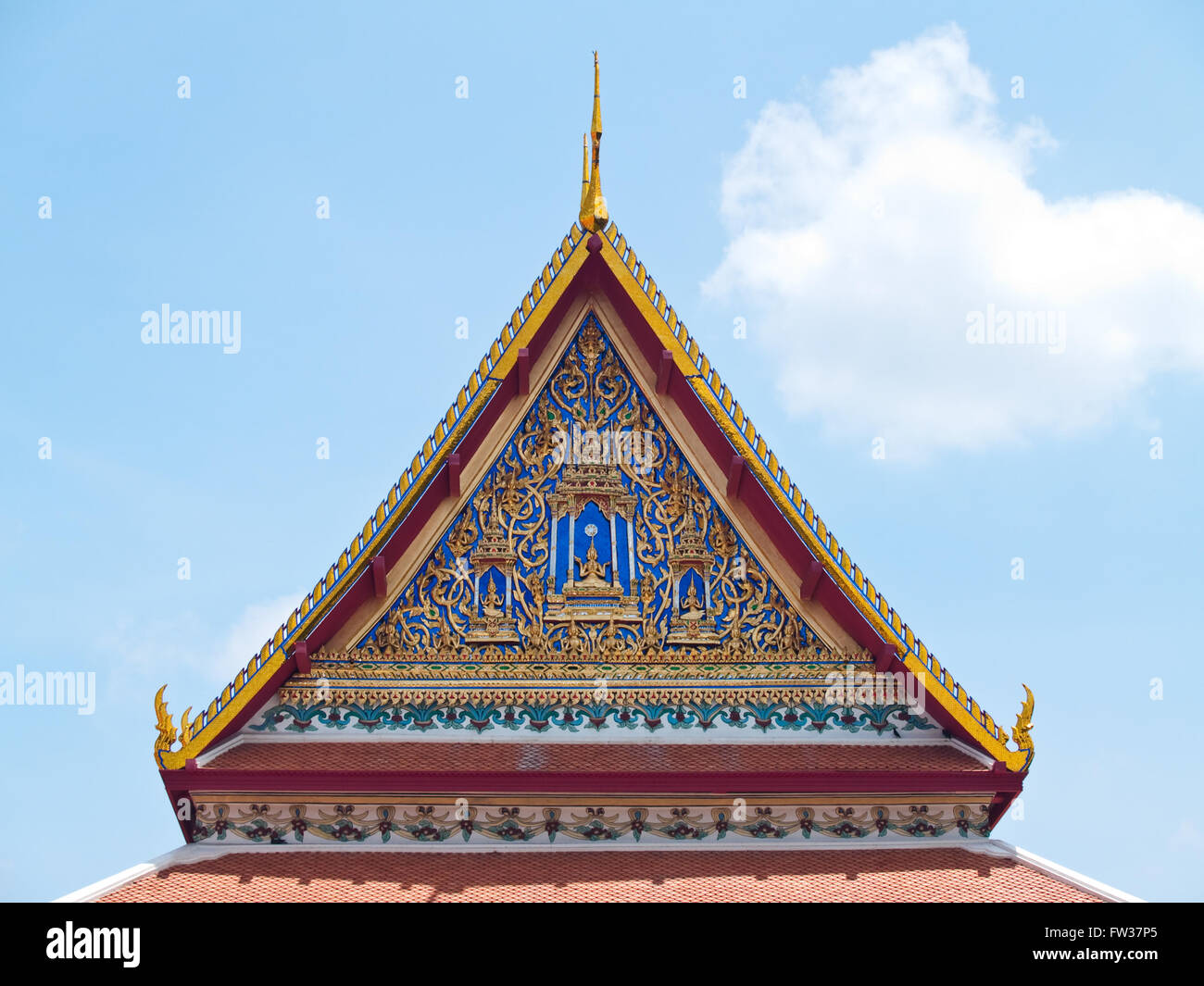Temple gable roof Stock Photo - Alamy