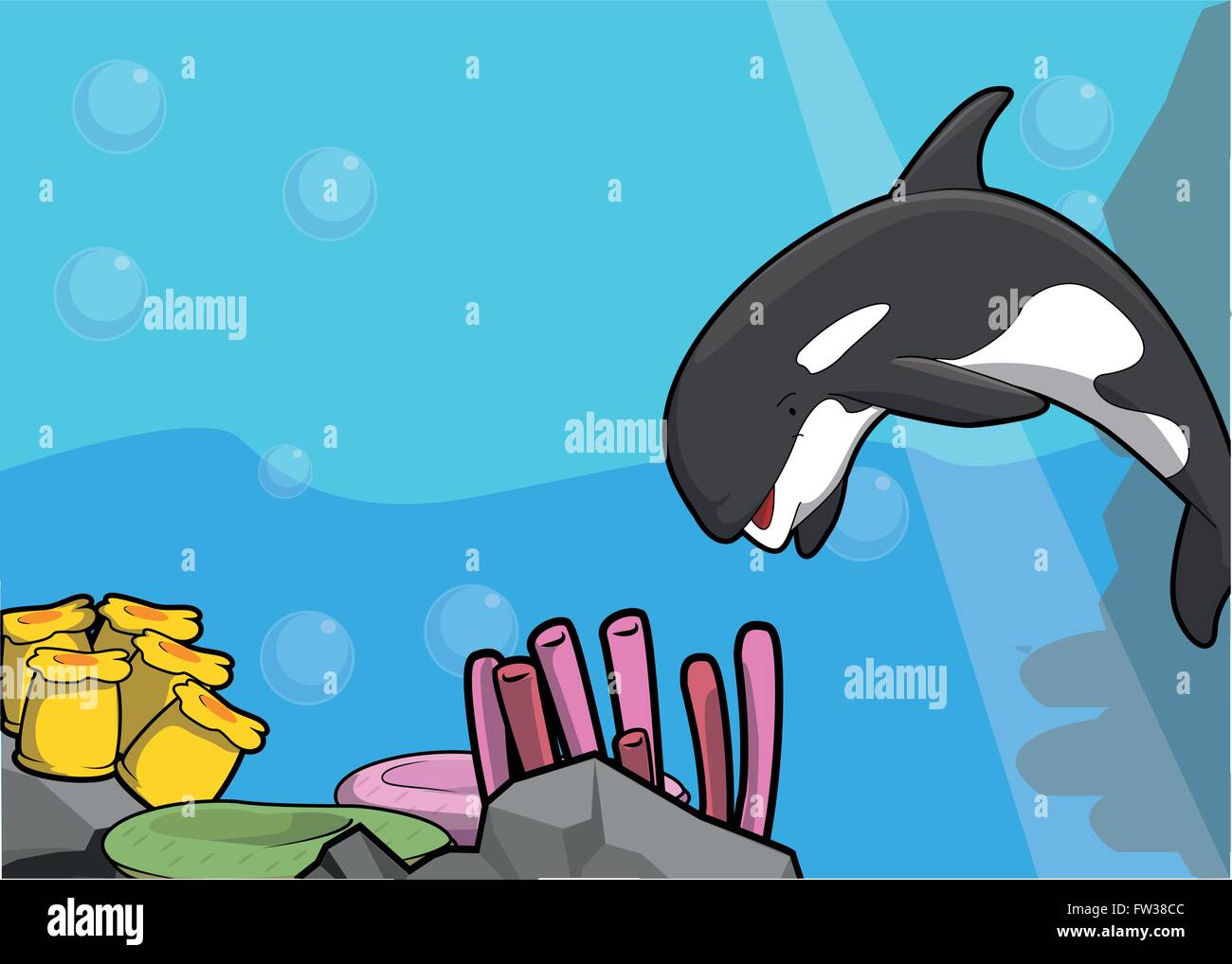 Orca and underwater Stock Vector Images - Alamy