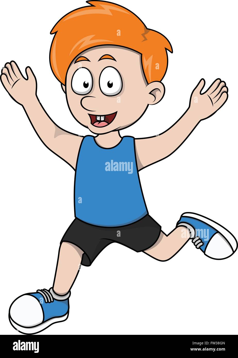 Boy run cartoon illustration Stock Vector Image & Art - Alamy