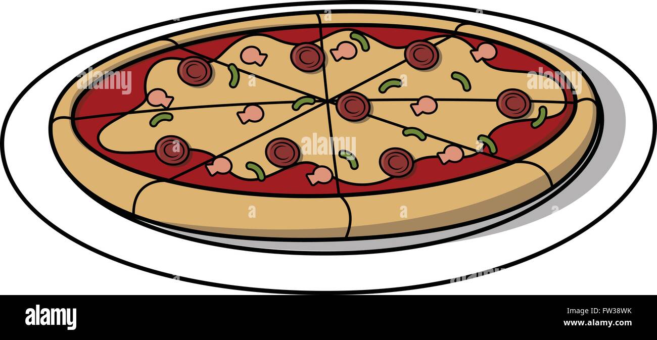 Pizza cartoon illustration Stock Vector Image & Art - Alamy