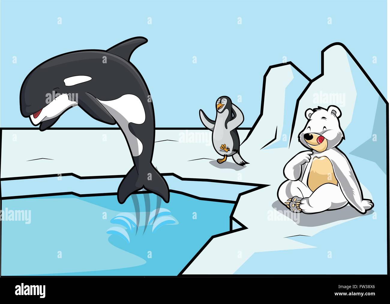 Penguins and bear hi-res stock photography and images - Alamy