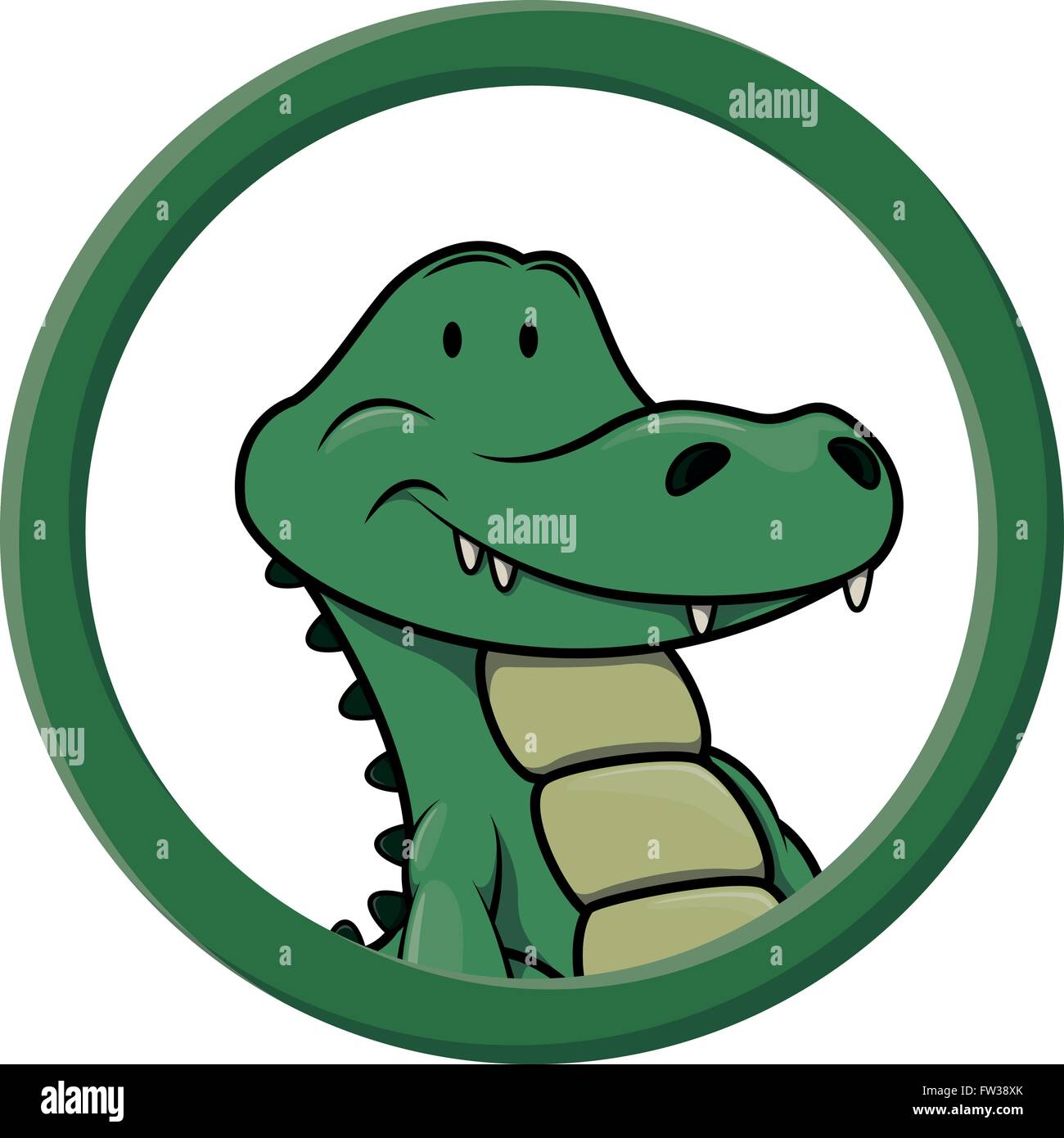 Crocodile circle banner Stock Vector Image & Art - Alamy