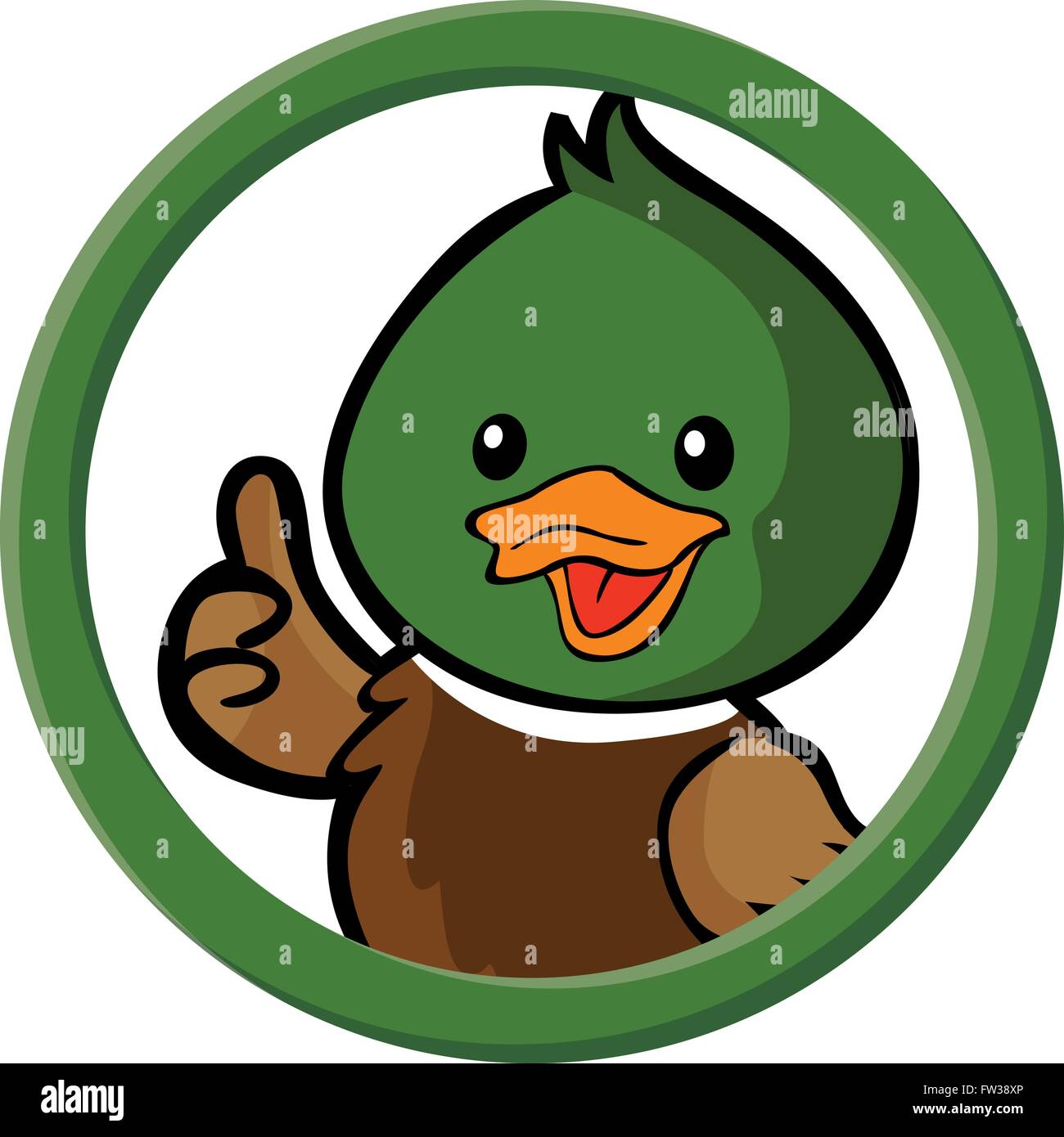 Duck thumb up circle banner Stock Vector Image & Art - Alamy