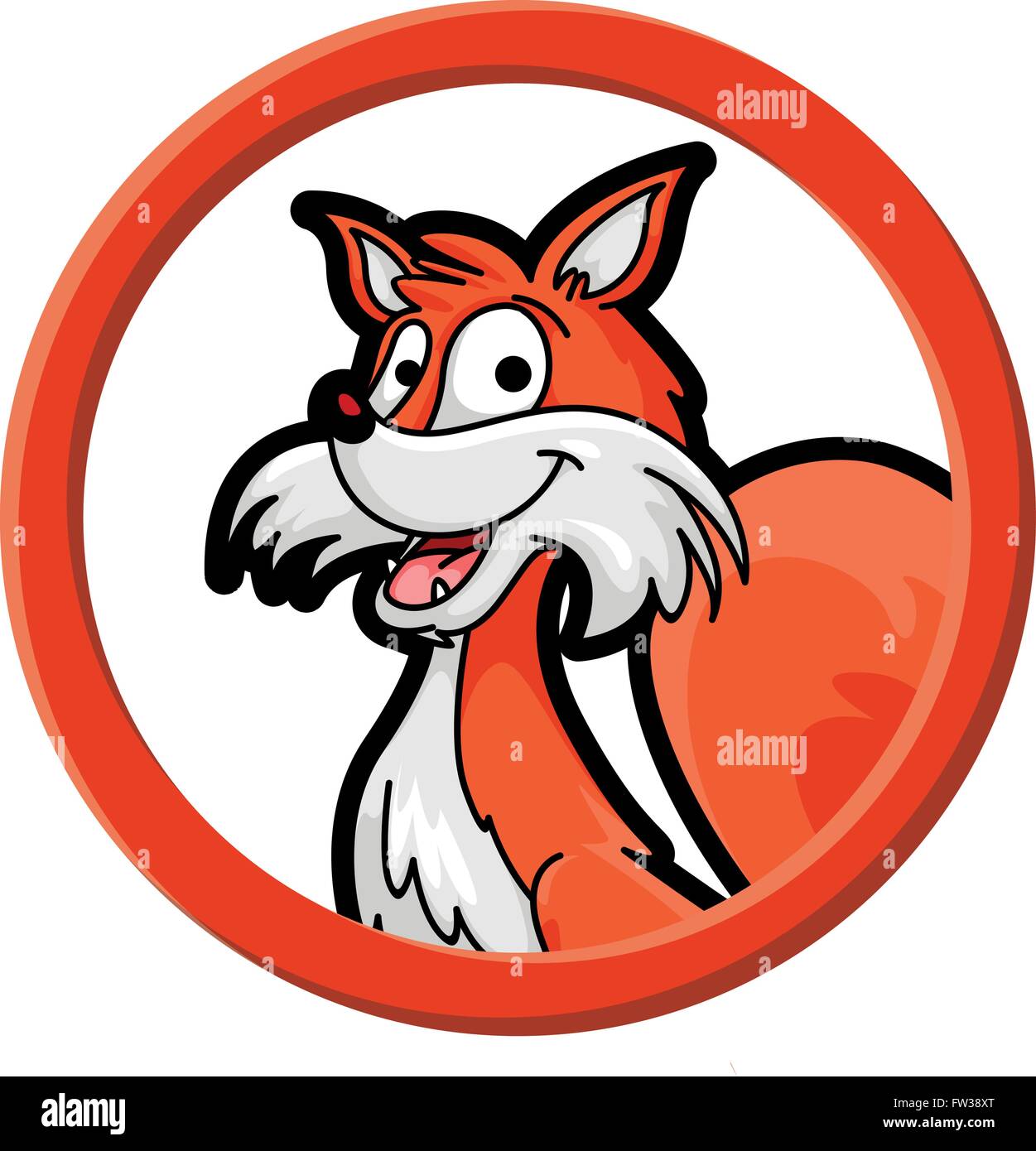 Fox circle banner Stock Vector Image & Art - Alamy