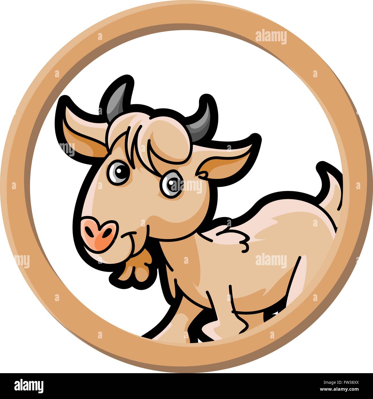Goat circle banner Stock Vector Image & Art - Alamy