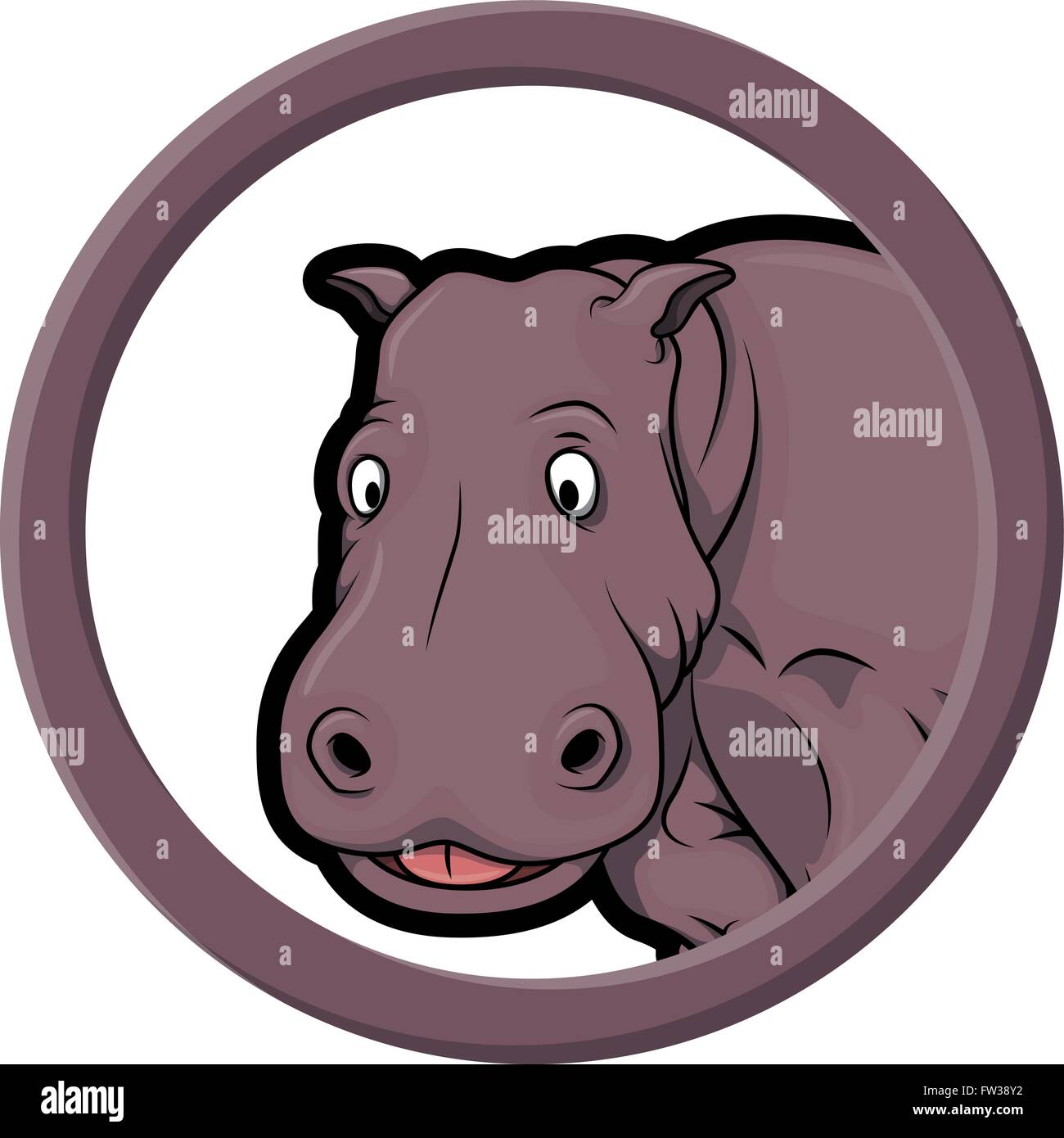 animals circle hippo Stock Vector Image & Art - Alamy