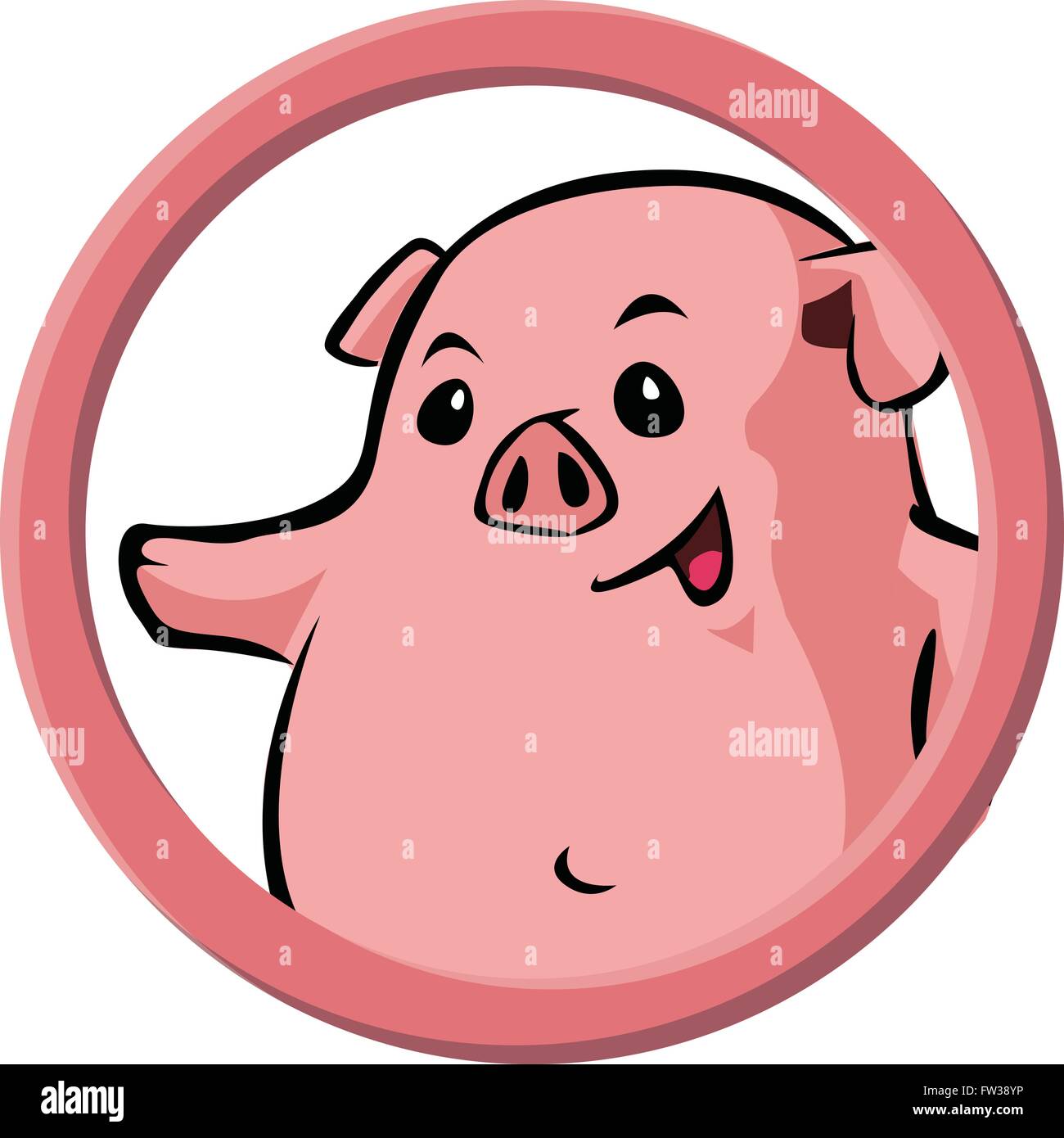 Pig circle hi-res stock photography and images - Alamy
