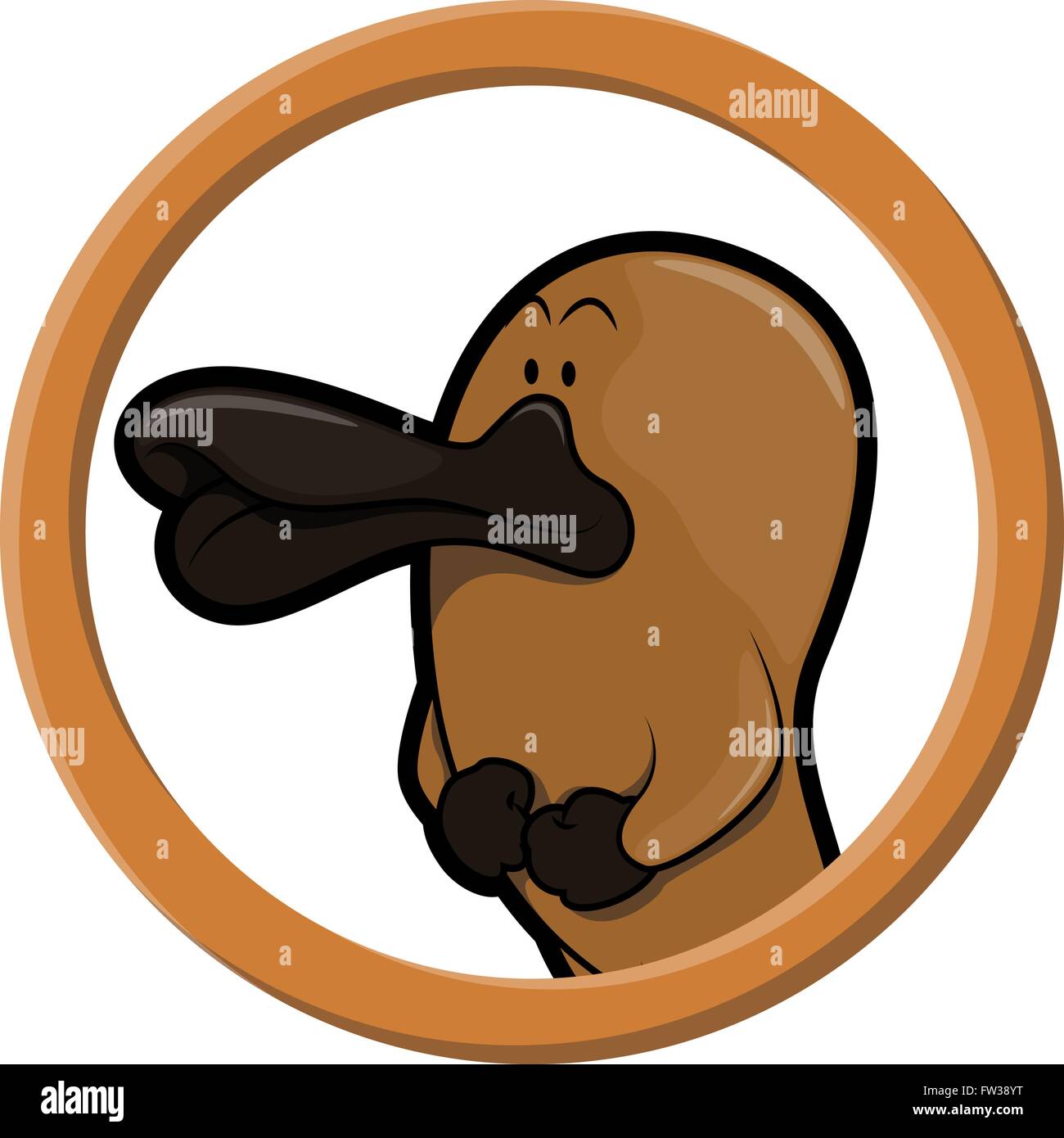 Platypus circle banner Stock Vector Image & Art - Alamy