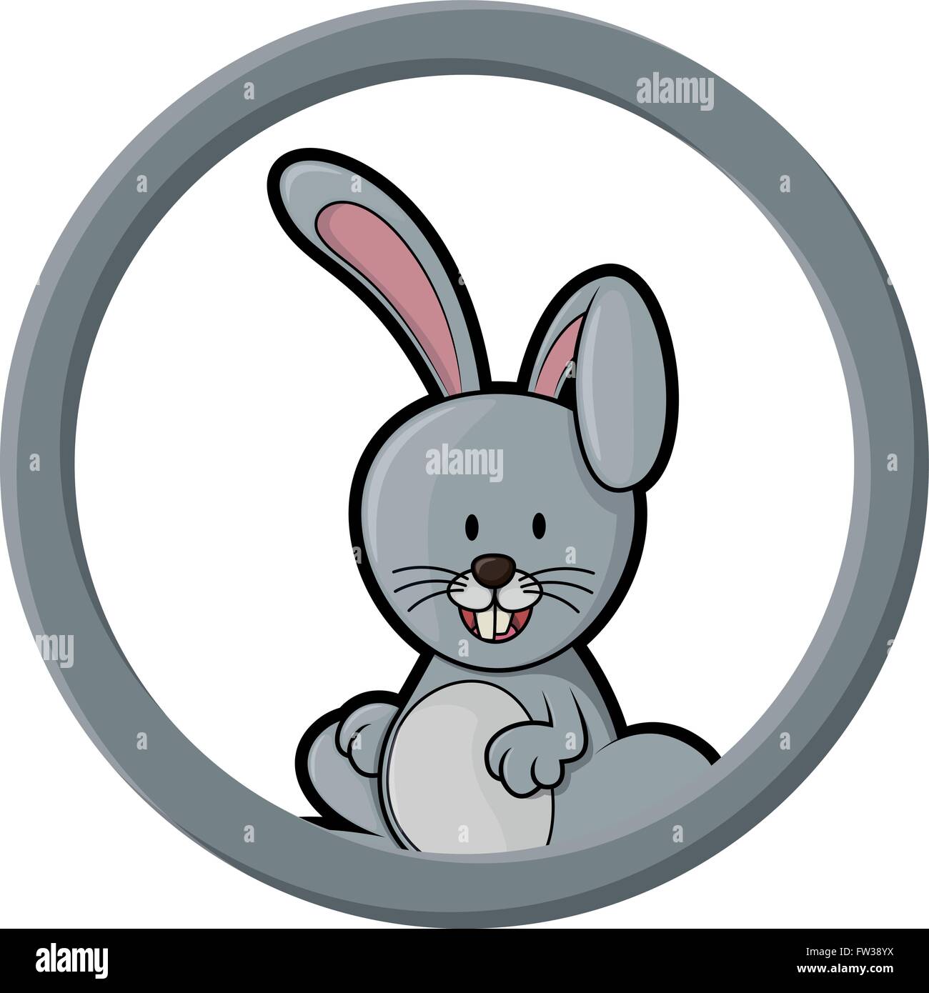 Rabbit circle banner Stock Vector Image & Art - Alamy