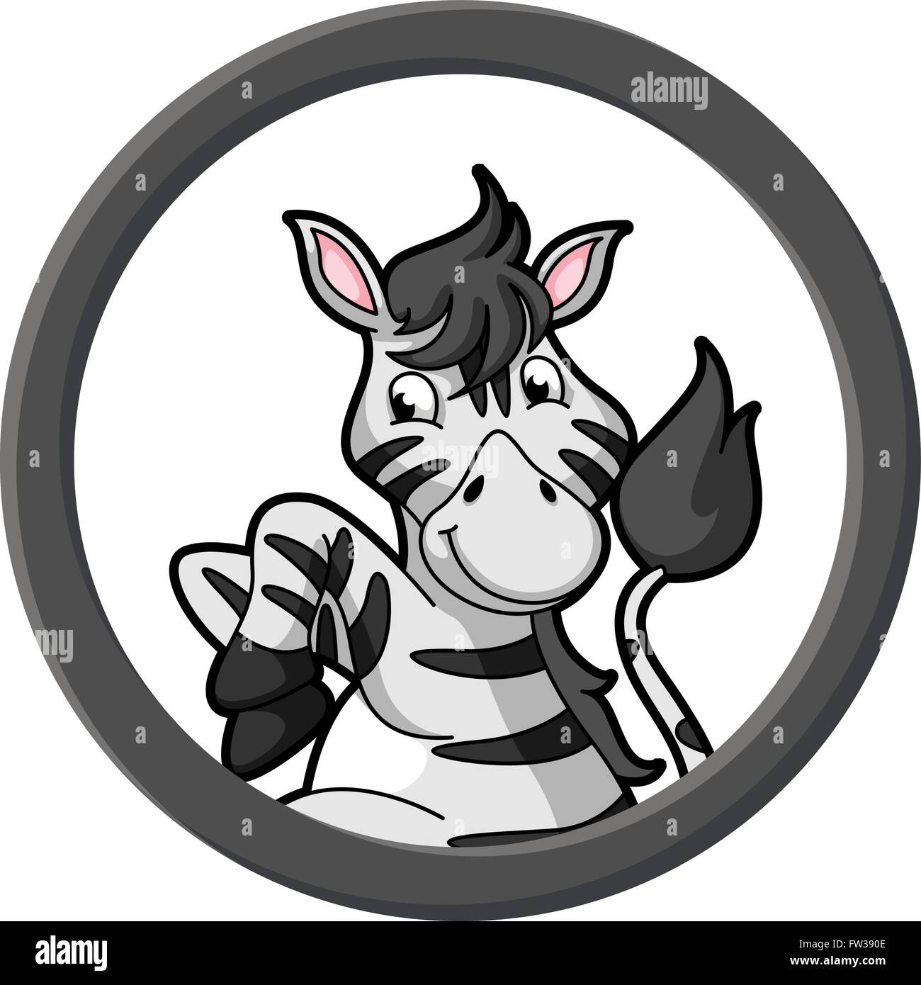 Zebra circle banner Stock Vector Image & Art - Alamy