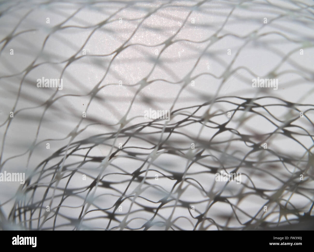 Closeup net and shadow on white background Stock Photo - Alamy