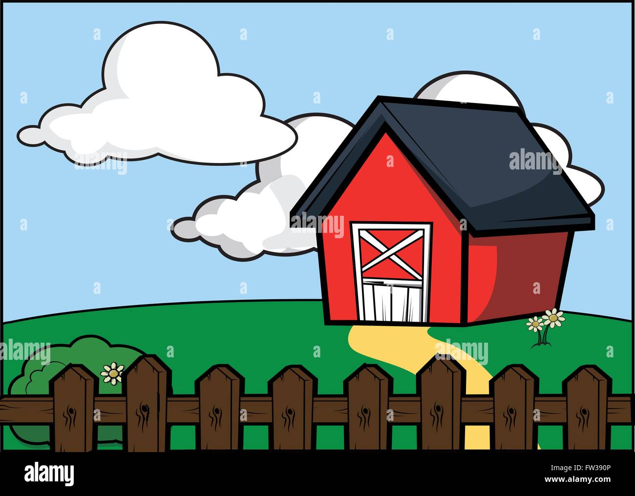 American country side Stock Vector Images - Alamy