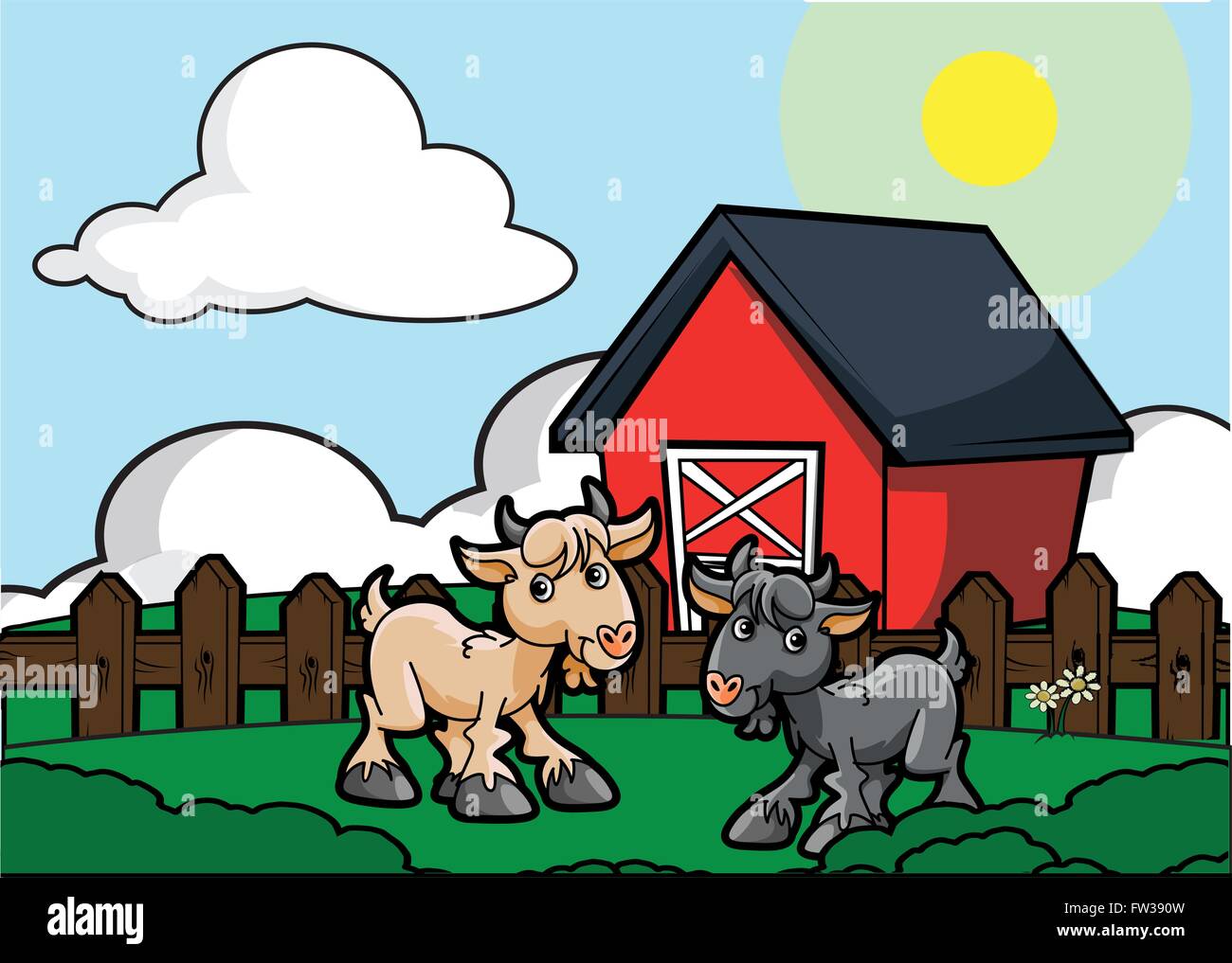 Goat house Stock Vector Images - Alamy