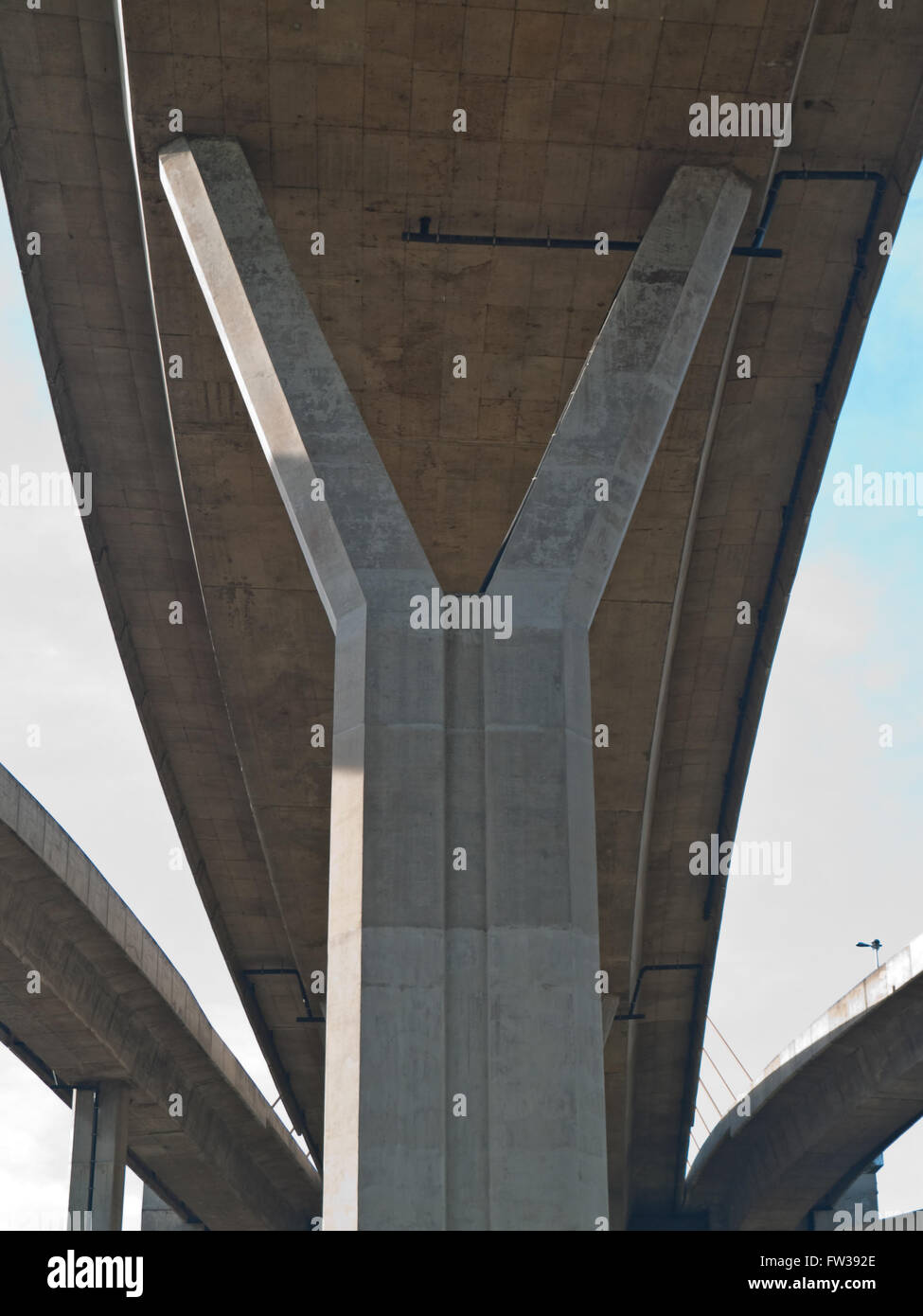 Intersection expressway with grade separation Stock Photo - Alamy