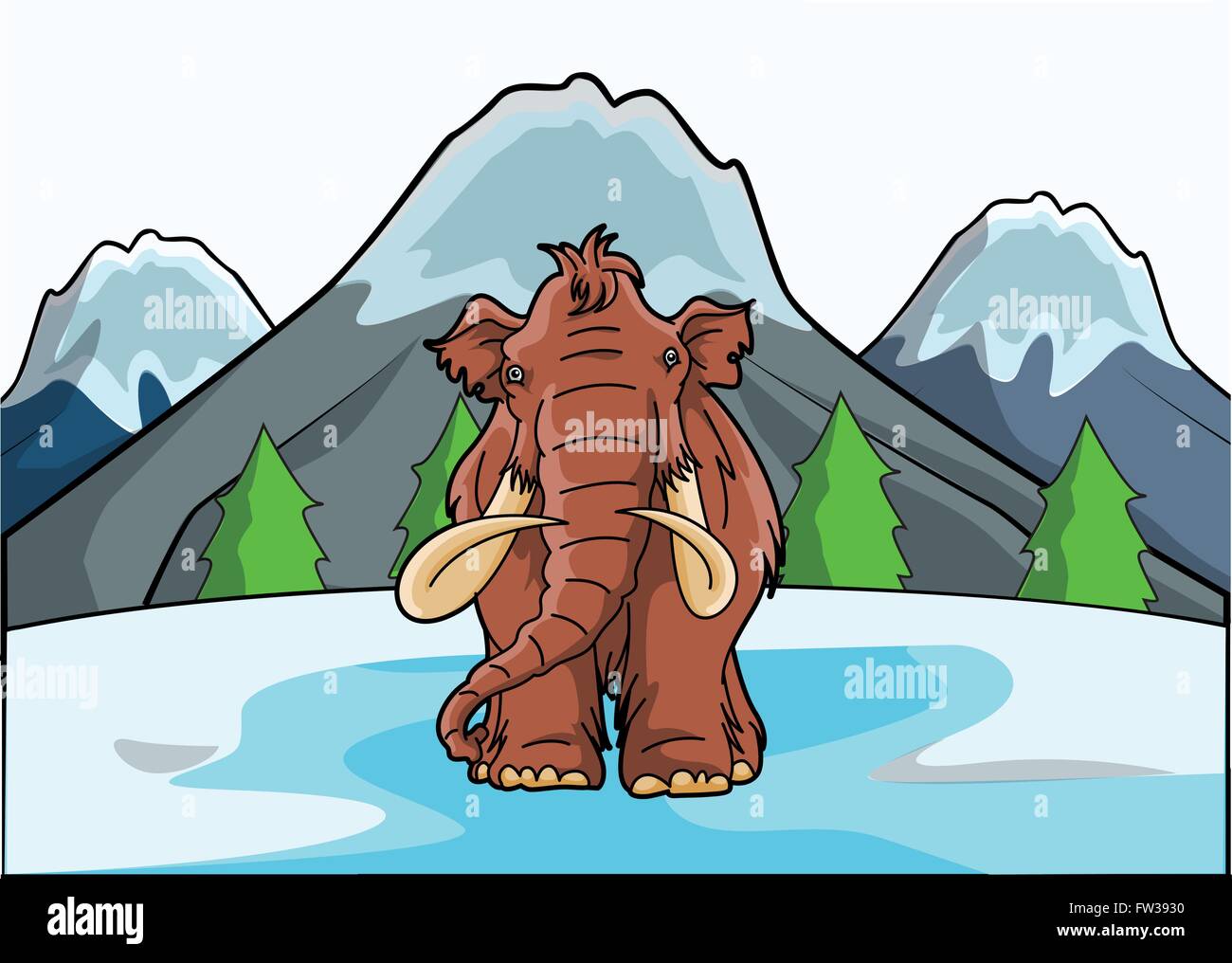 mamoth at ice mountain Stock Vector Image & Art - Alamy