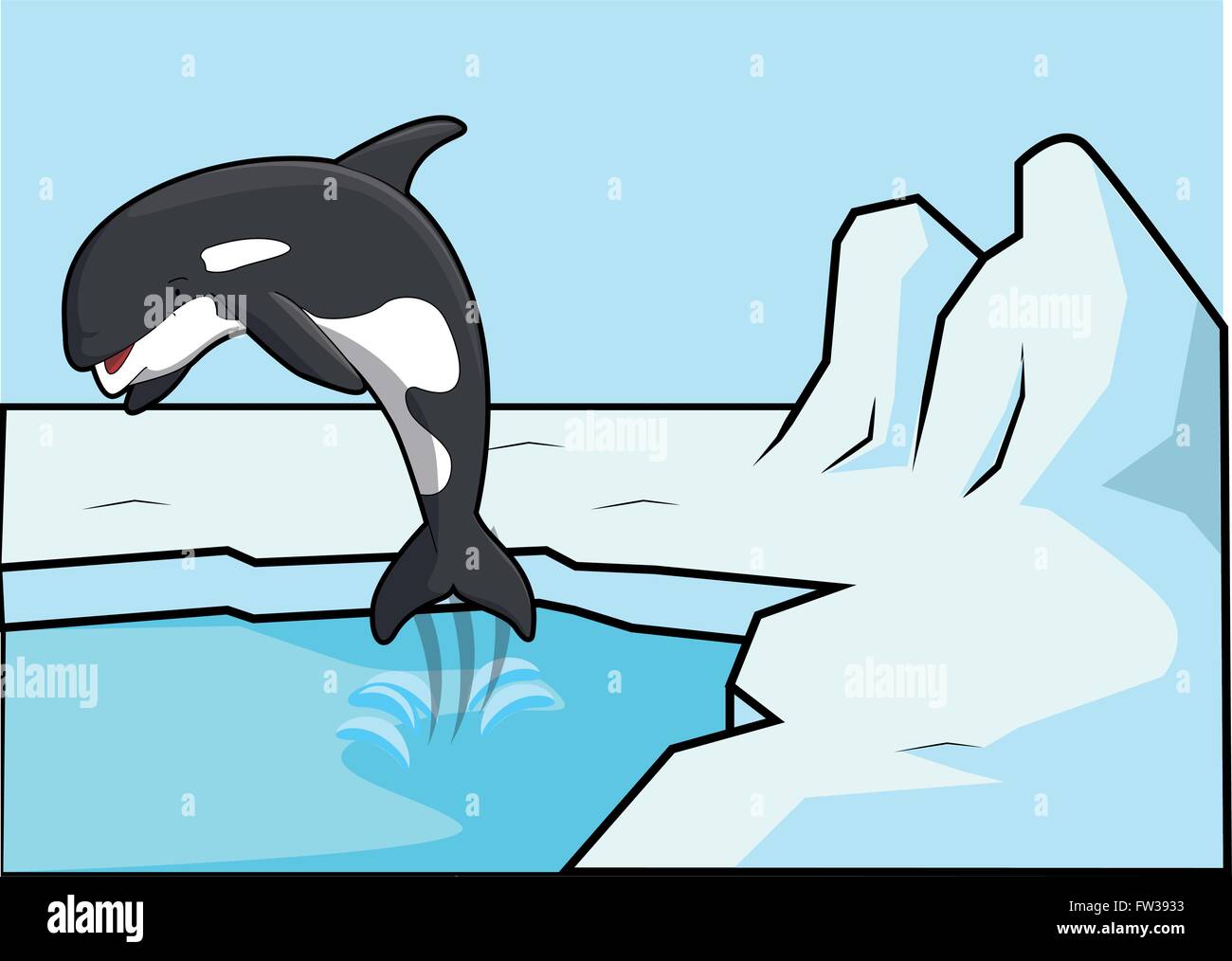 Whale and iceberg Stock Vector Images - Alamy