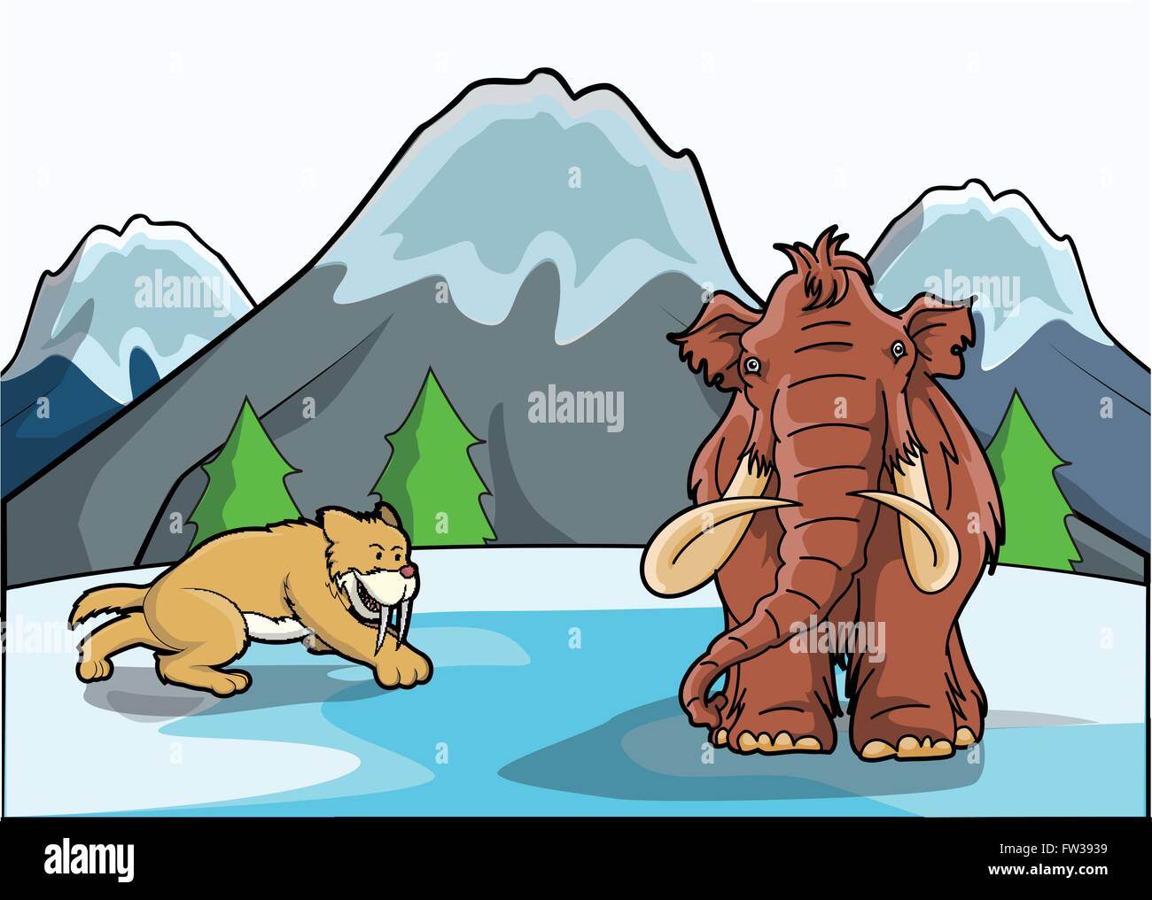 Prehistoric ice age background hi-res stock photography and images - Alamy