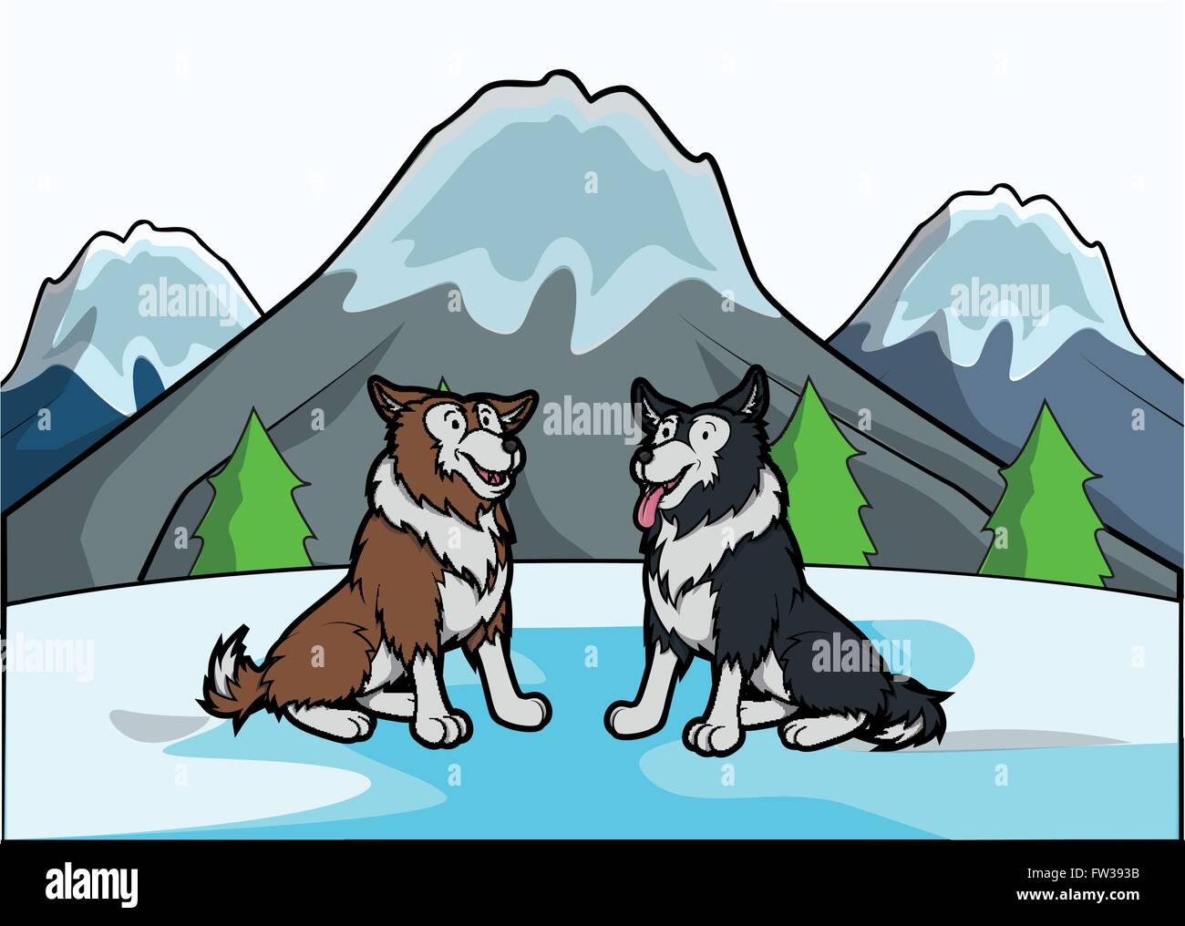 Gray wolf dog timber Stock Vector Images - Alamy