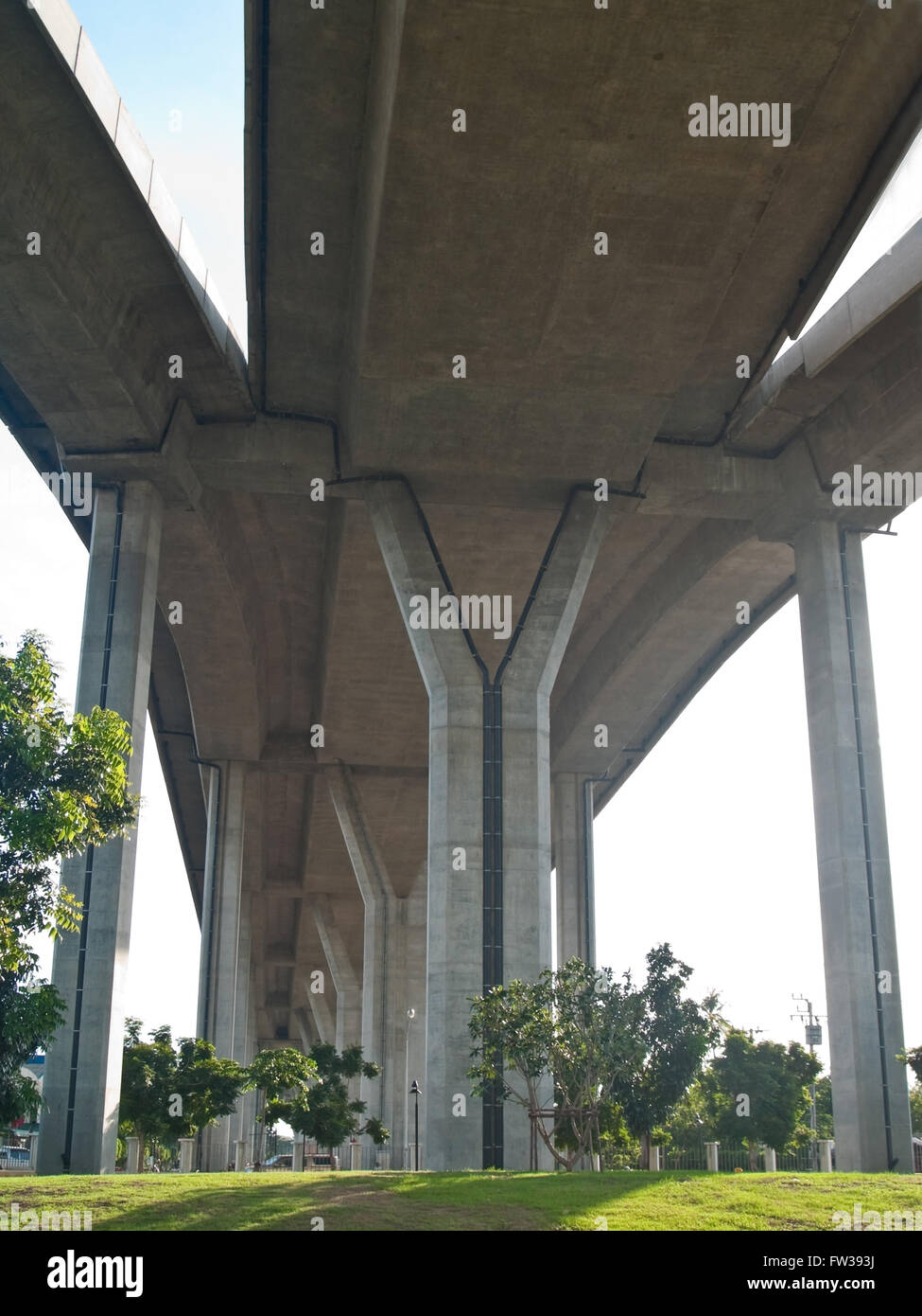 Intersection expressway with grade separation Stock Photo - Alamy