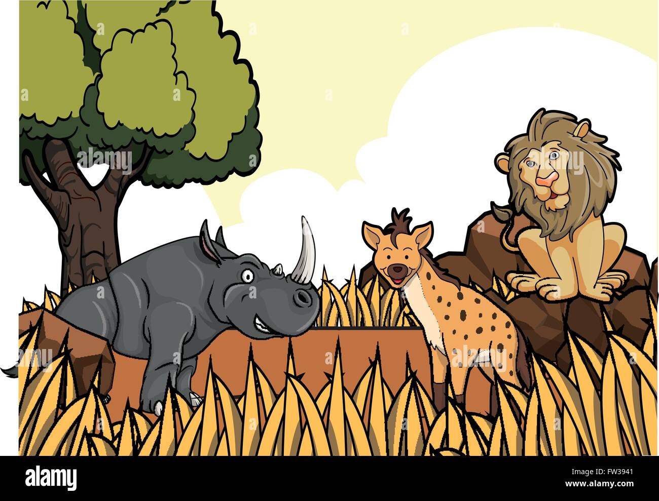 Beautiful nature scene wild Stock Vector Images - Alamy