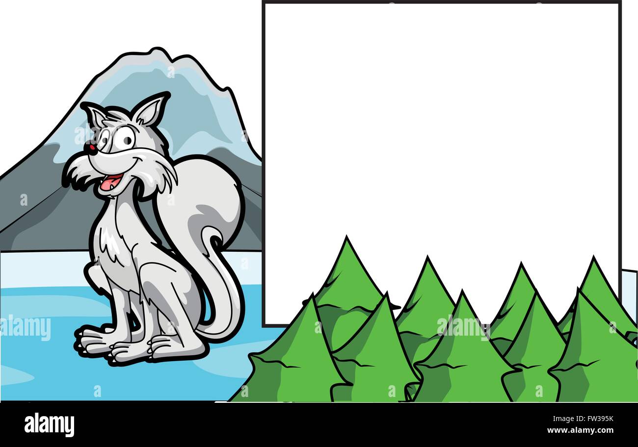 ice fox at ice mountain scene Stock Vector Image & Art - Alamy