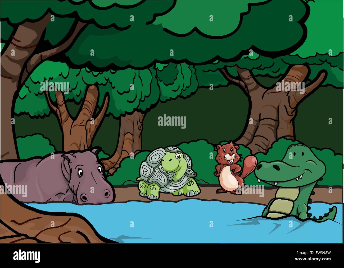 inside forest scenery with clean Stock Vector Image & Art - Alamy