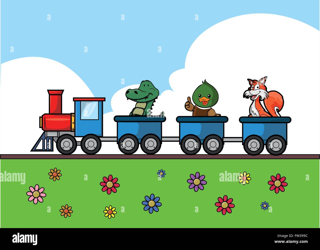 Crocodile locomotive Stock Vector Images - Alamy