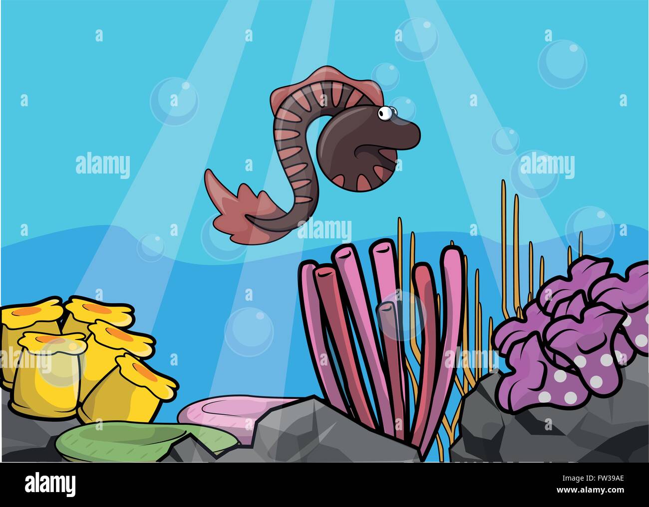 Beautiful scenery red sea Stock Vector Images - Alamy