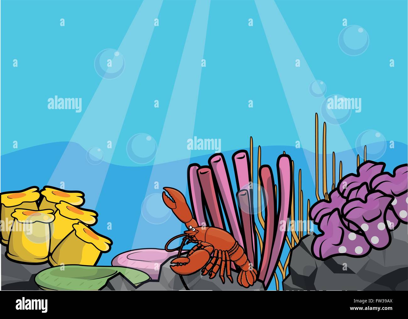 Underwater scenery Stock Vector Images - Alamy