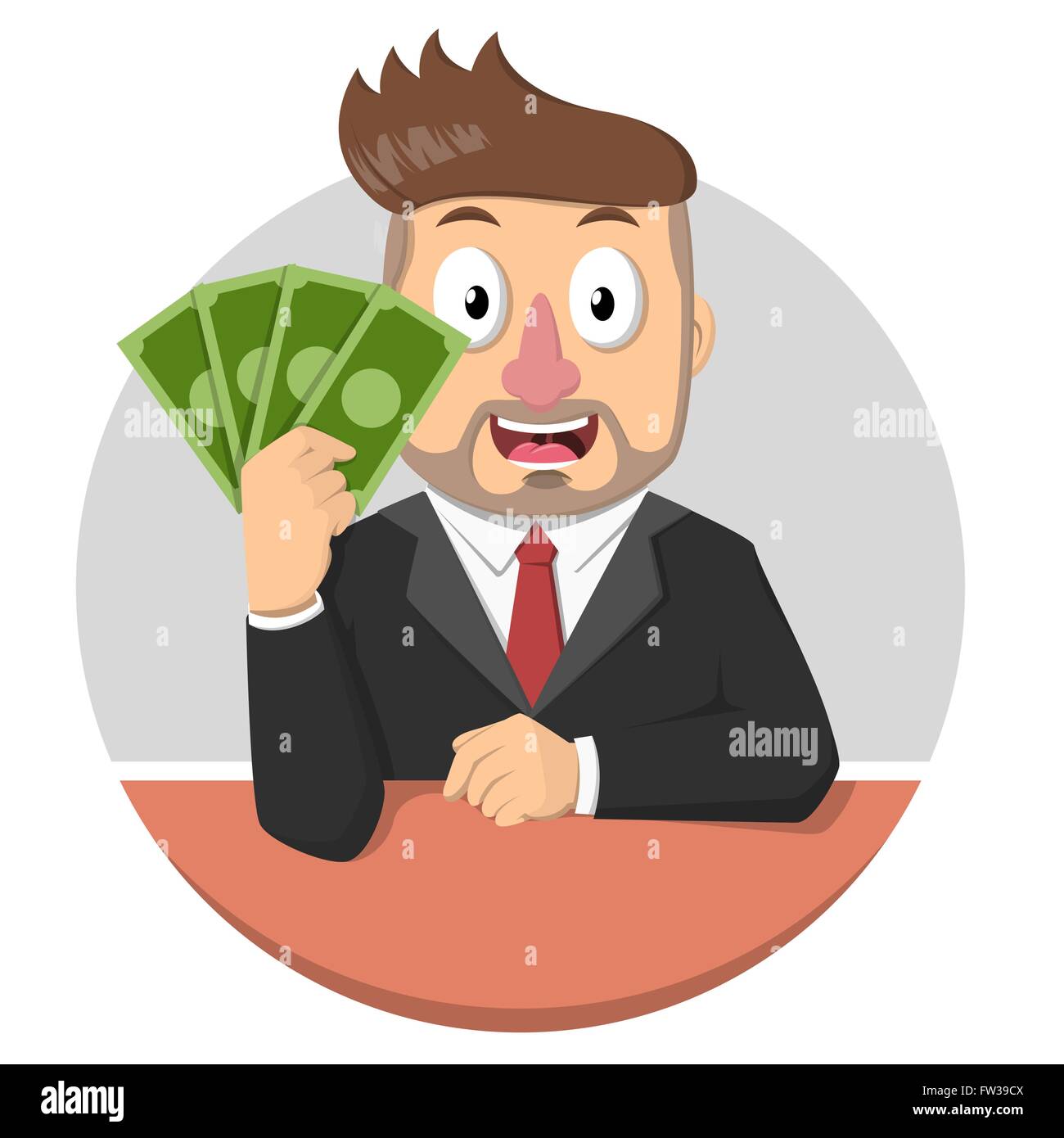 Big boss showing much money Stock Vector Image & Art - Alamy