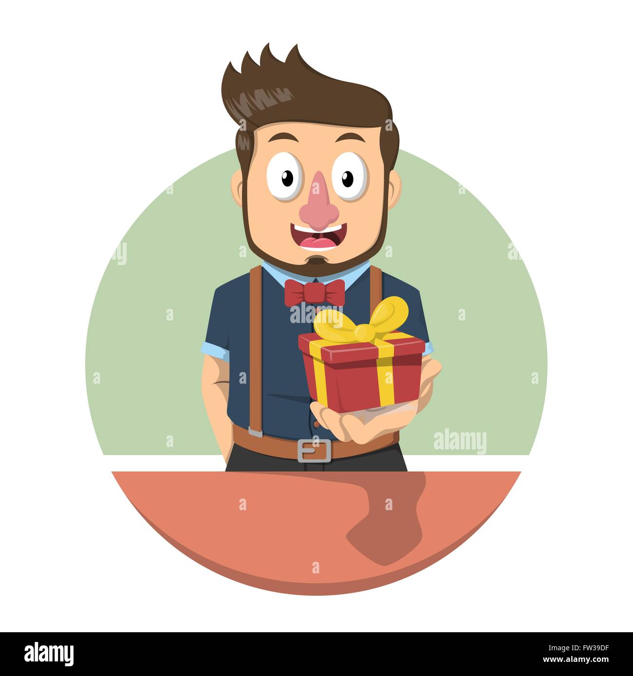 Cartoon business man give presentation Cut Out Stock Images & Pictures ...