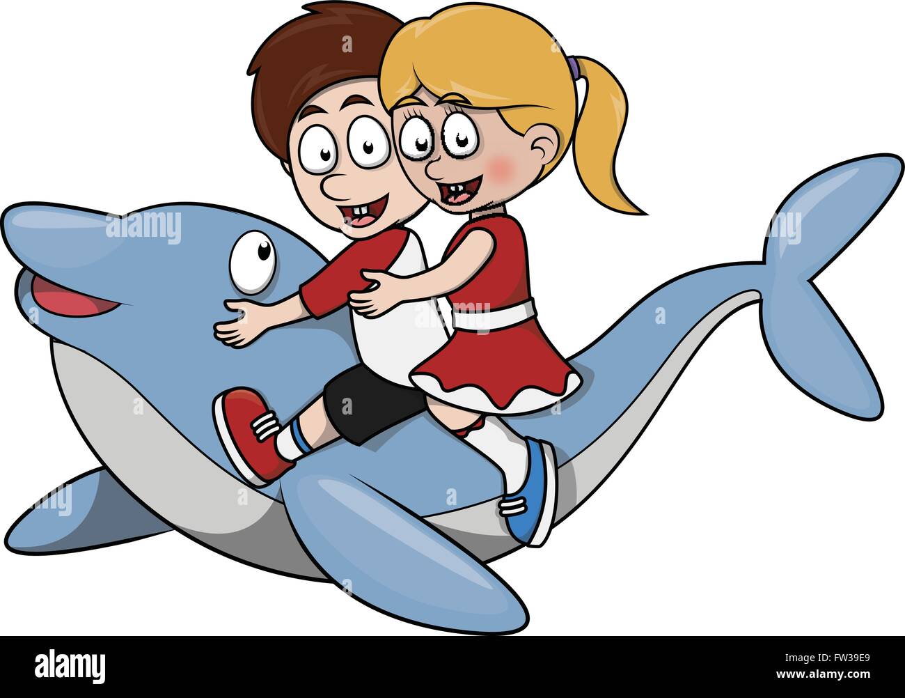 Boy riding dolphin hi-res stock photography and images - Alamy