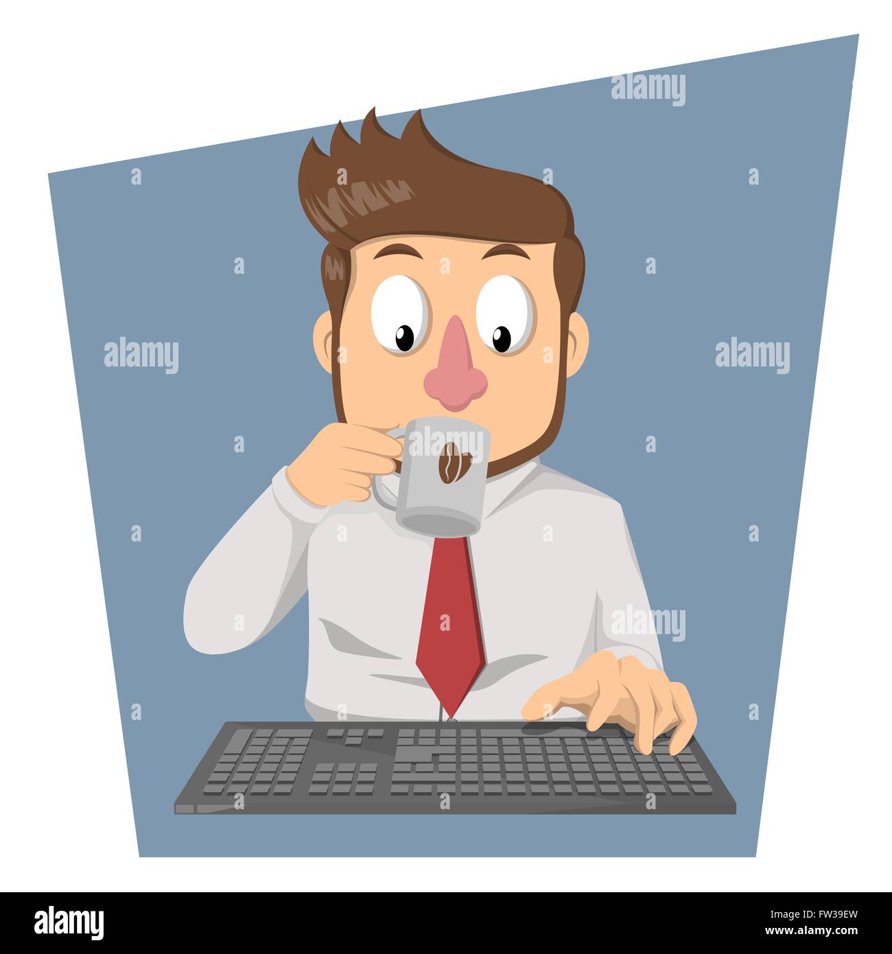 Coffe break office cartoon hi-res stock photography and images - Alamy