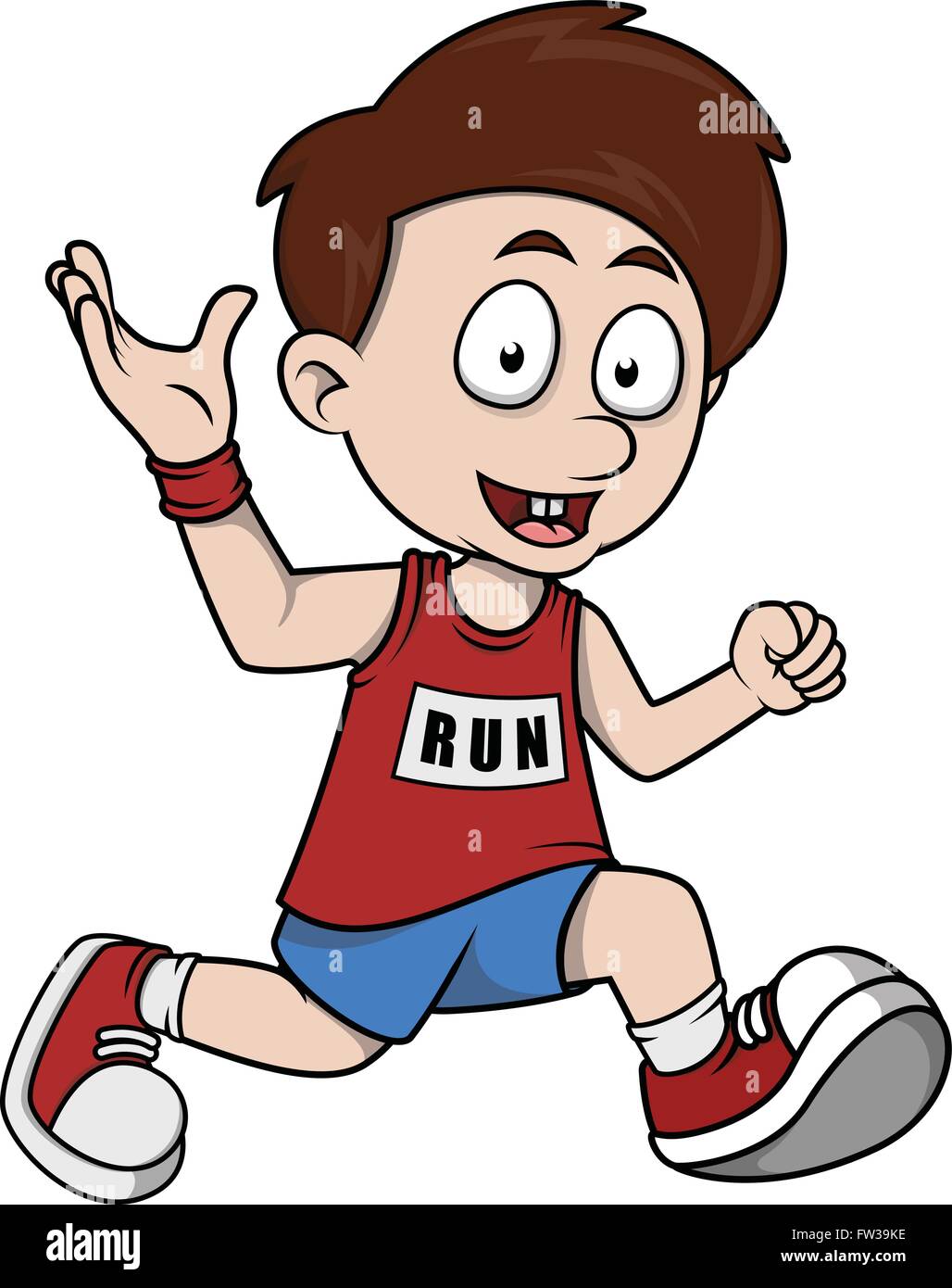 child runner illustration Stock Vector Image & Art - Alamy