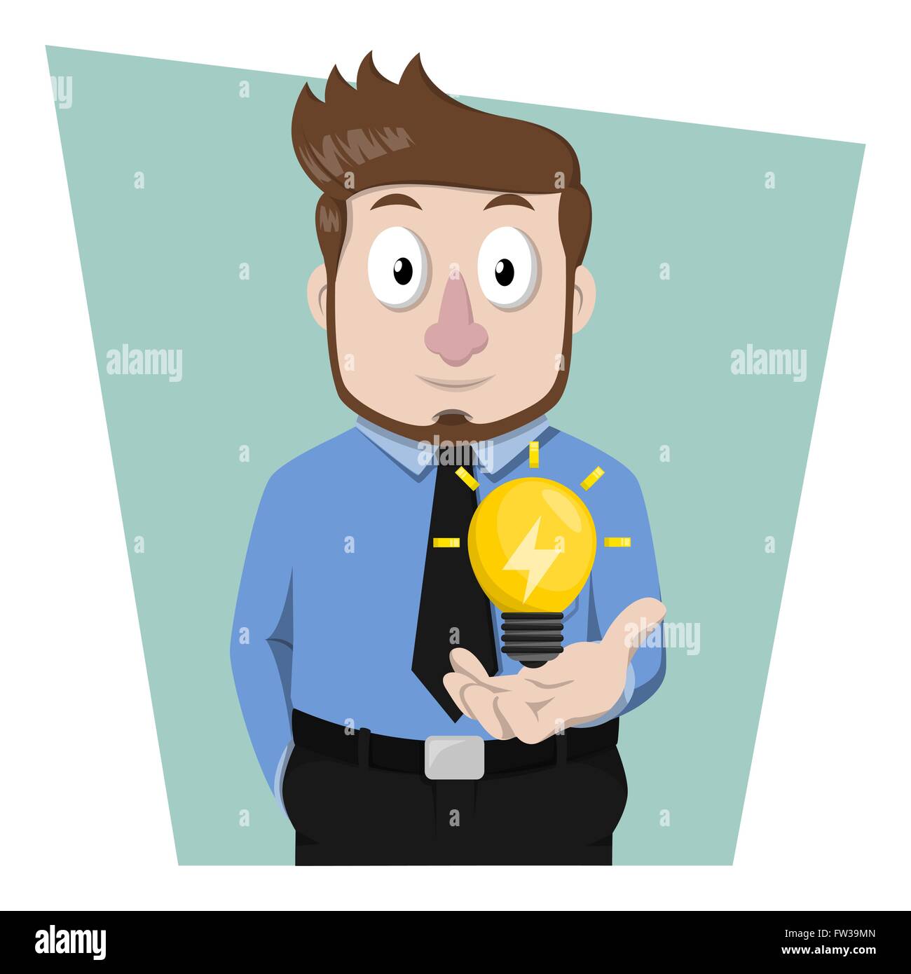 Business man showing idea Stock Vector Image & Art - Alamy